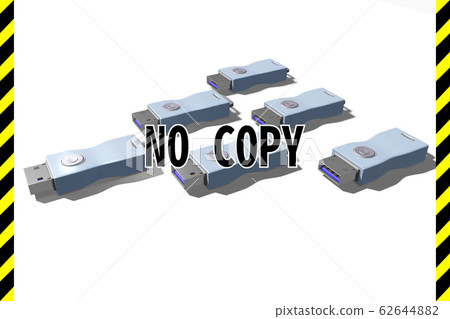 USB memory: Warning image for copy prohibition... - Stock Illustration ...