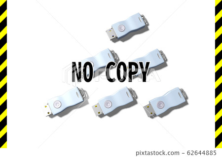 USB memory: Warning image for copy prohibition... - Stock Illustration ...