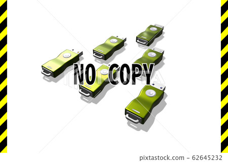 USB memory: Warning image for copy prohibition... - Stock Illustration ...