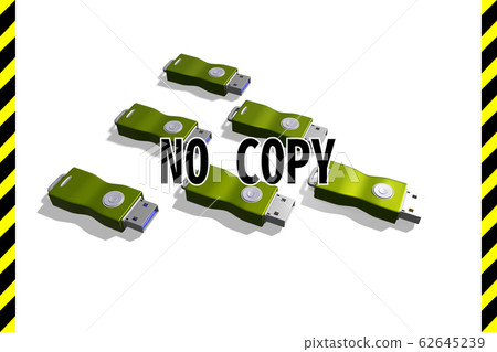 USB memory: Warning image for copy prohibition... - Stock Illustration ...