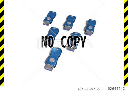 USB memory: Warning image for copy prohibition... - Stock Illustration ...