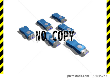 USB memory: Warning image for copy prohibition... - Stock Illustration ...