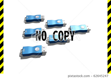 USB memory: Warning image for copy prohibition... - Stock Illustration ...