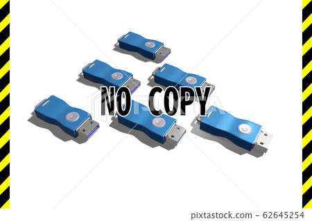 USB memory: Warning image for copy prohibition... - Stock Illustration ...