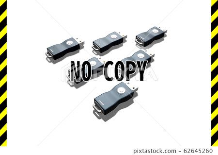 USB memory: Warning image for copy prohibition... - Stock Illustration ...