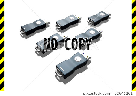 USB memory: Warning image for copy prohibition... - Stock Illustration ...