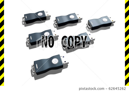 USB memory: Warning image for copy prohibition... - Stock Illustration ...