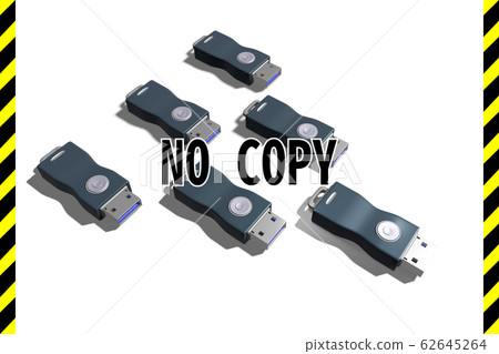 USB memory: Warning image for copy prohibition... - Stock Illustration ...