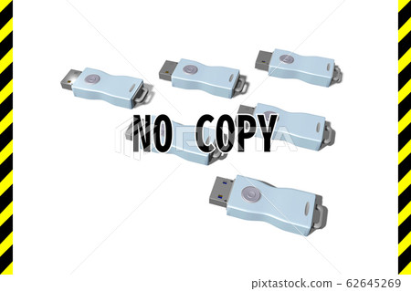 USB memory: Warning image for copy prohibition... - Stock Illustration ...