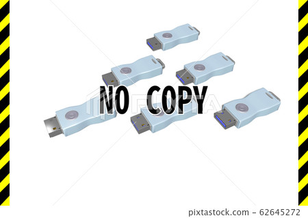 USB memory: Warning image for copy prohibition... - Stock Illustration ...