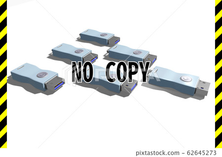 USB memory: Warning image for copy prohibition... - Stock Illustration ...