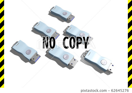 USB memory: Warning image for copy prohibition... - Stock Illustration ...