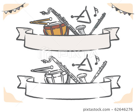 Classical music theme labels and banner materials - Stock Illustration ...