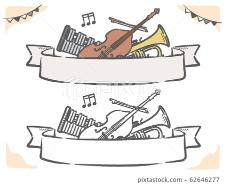 Classical music theme labels and banner materials - Stock Illustration ...