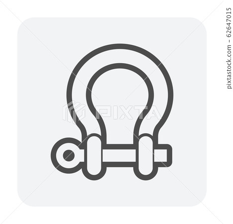 shackle steel icon - Stock Illustration [62647015] - PIXTA