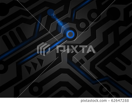 Black pattern digital abstract technology...-插圖素材 [62647288] - PIXTA圖庫