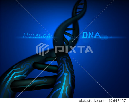 Digital DNA mutation structure. Vector... - Stock Illustration ...
