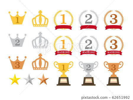 Ranking Set Crown Icon - Stock Illustration [62651992] - PIXTA