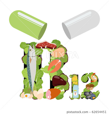 Vitamin B12 illustration - Stock Illustration [62654451] - PIXTA