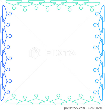 Simple hanger frame square blue - Stock Illustration [62654691] - PIXTA