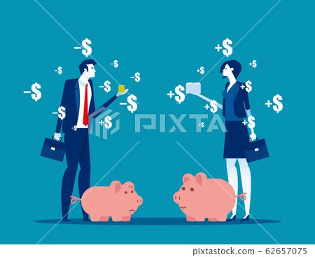 Money fluctuations. Concept currency go up and - Stock Illustration ...