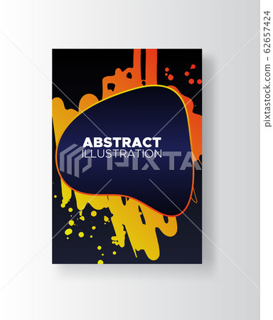 Modern abstract vector banners. Ink style poster - Stock Illustration ...