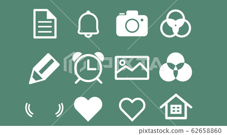 Basic simple shape icon set - Stock Illustration [62658860] - PIXTA