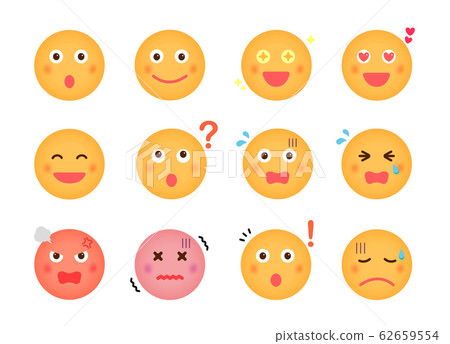 Emoji / Smiley / Nico-chan mark Expression... - Stock Illustration ...