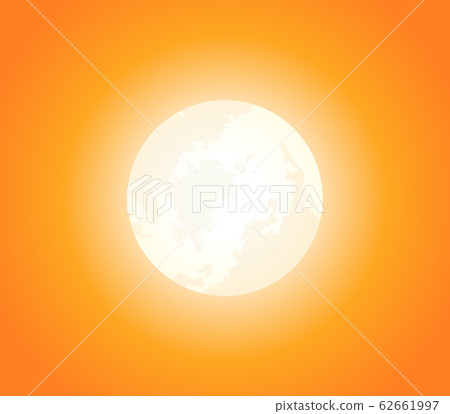 The Orange Moonlight. Isolated Vector Illustration - Stock Illustration ...
