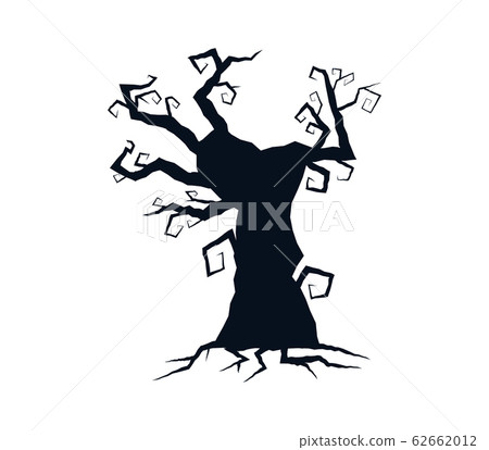 Silhouette of Scary Tree looks like a Hand - Stock Illustration ...