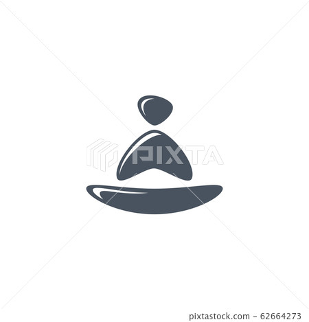 abstract meditation stone. Vector Illustration - Stock Illustration ...