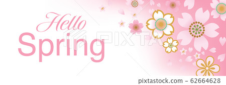 Cherry blossoms and petals background template... - Stock Illustration ...