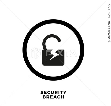 Abstract Sign of Security Breach. Isolated vector - Stock Illustration ...