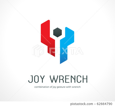 Abstract Joy Wrench. Isolated Vector Illustration - Stock Illustration ...