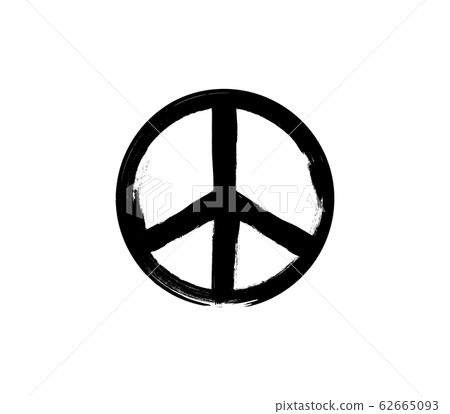 peace sign in grunge style. Isolated Vector - Stock Illustration ...