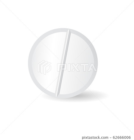 White round tablet - Stock Illustration [62666006] - PIXTA