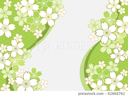 Japanese style sakura background - Stock Illustration [62668762] - PIXTA