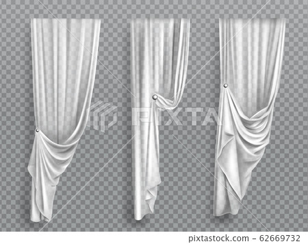 White window curtains on transparent background - Stock Illustration ...