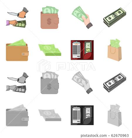 Vector design of cash and currency sign.... - Stock Illustration ...