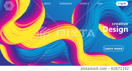 Rainbow Background. Wave Pattern. Fluid Flow. - Stock Illustration [62671102] - PIXTA