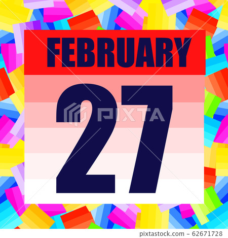February 27 icon. For planning important day.... - Stock Illustration ...
