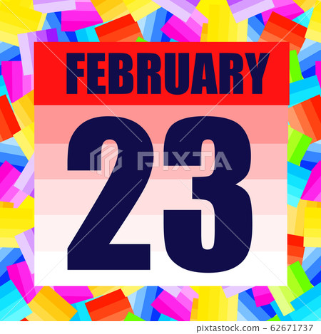 February 23 icon. For planning important day.... - Stock Illustration ...