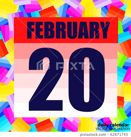 February 20 icon. For planning important day.... - Stock Illustration ...