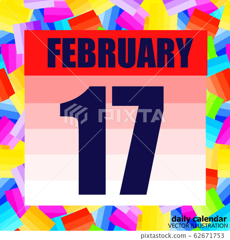 February 17 icon. For planning important day.... - Stock Illustration ...