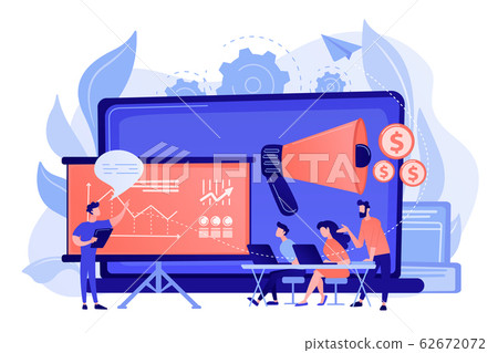 Marketing meetup concept vector illustration. - Stock Illustration ...
