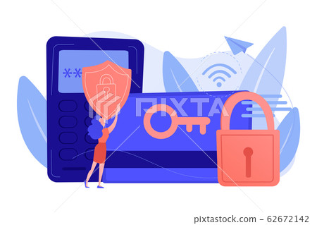 Security access card concept vector illustration. - Stock Illustration ...