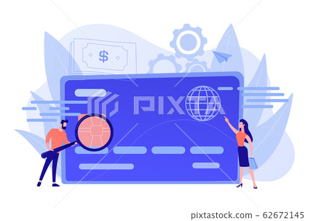 Plastic money concept vector illustration. - Stock Illustration ...