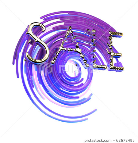 Sale lettering calligraphy made by gold and... - Stock Illustration ...