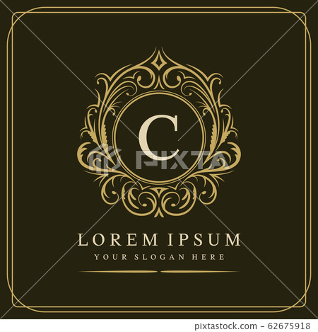 Luxury logo template, letter C logo design,... - Stock Illustration ...
