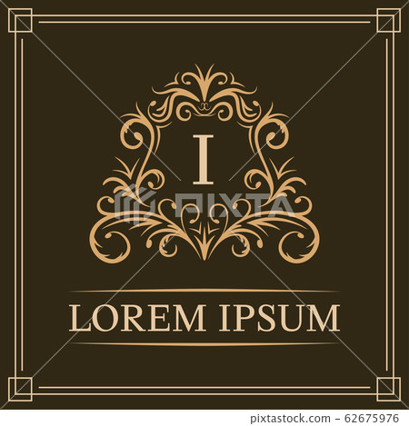 Luxury logo template, letter I logo design,... - Stock Illustration ...